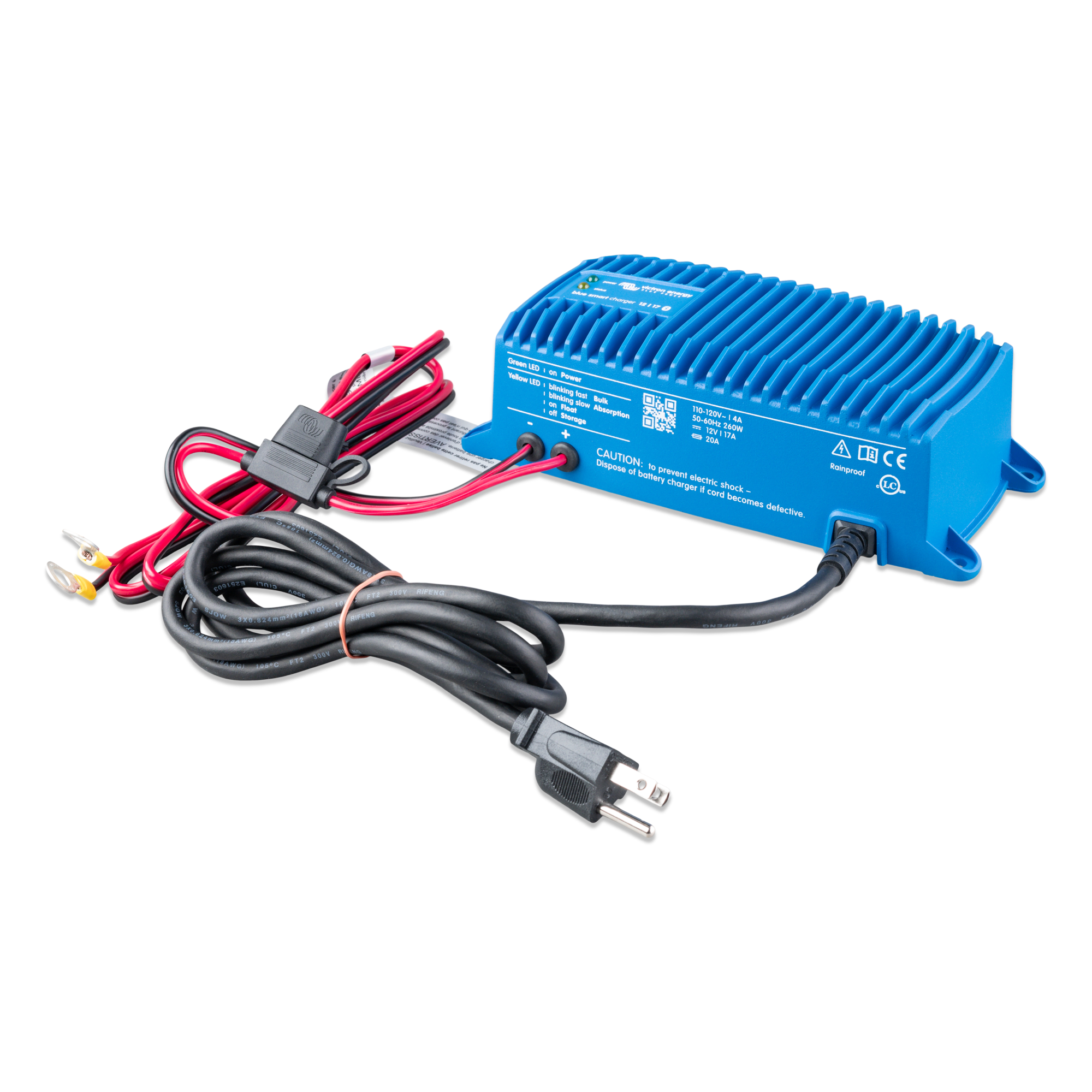 Cargador inteligente azul IP67 12/17(1) 120V NEMA 5-15 – BatteryOnePR
